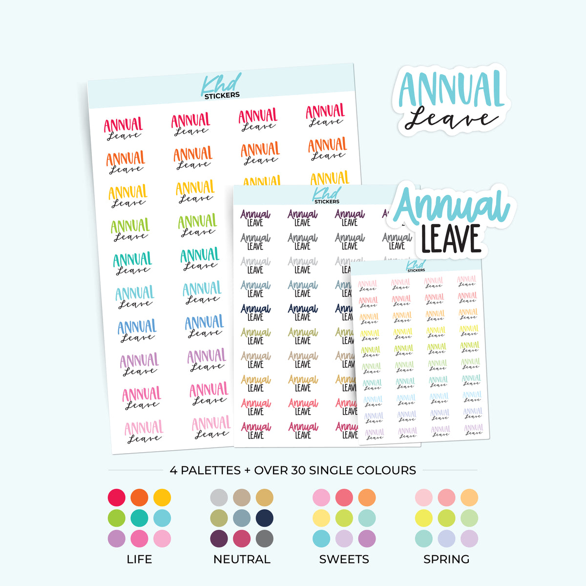 Annual Leave Script Stickers – KHDStickers