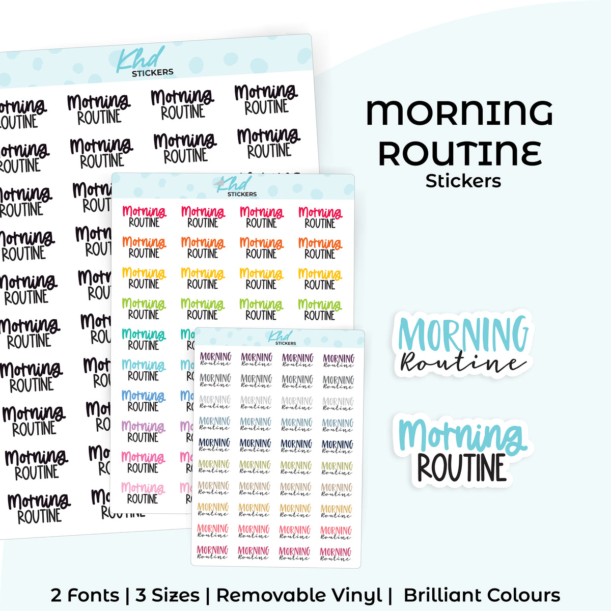 Morning Routine Stickers – KHDStickers