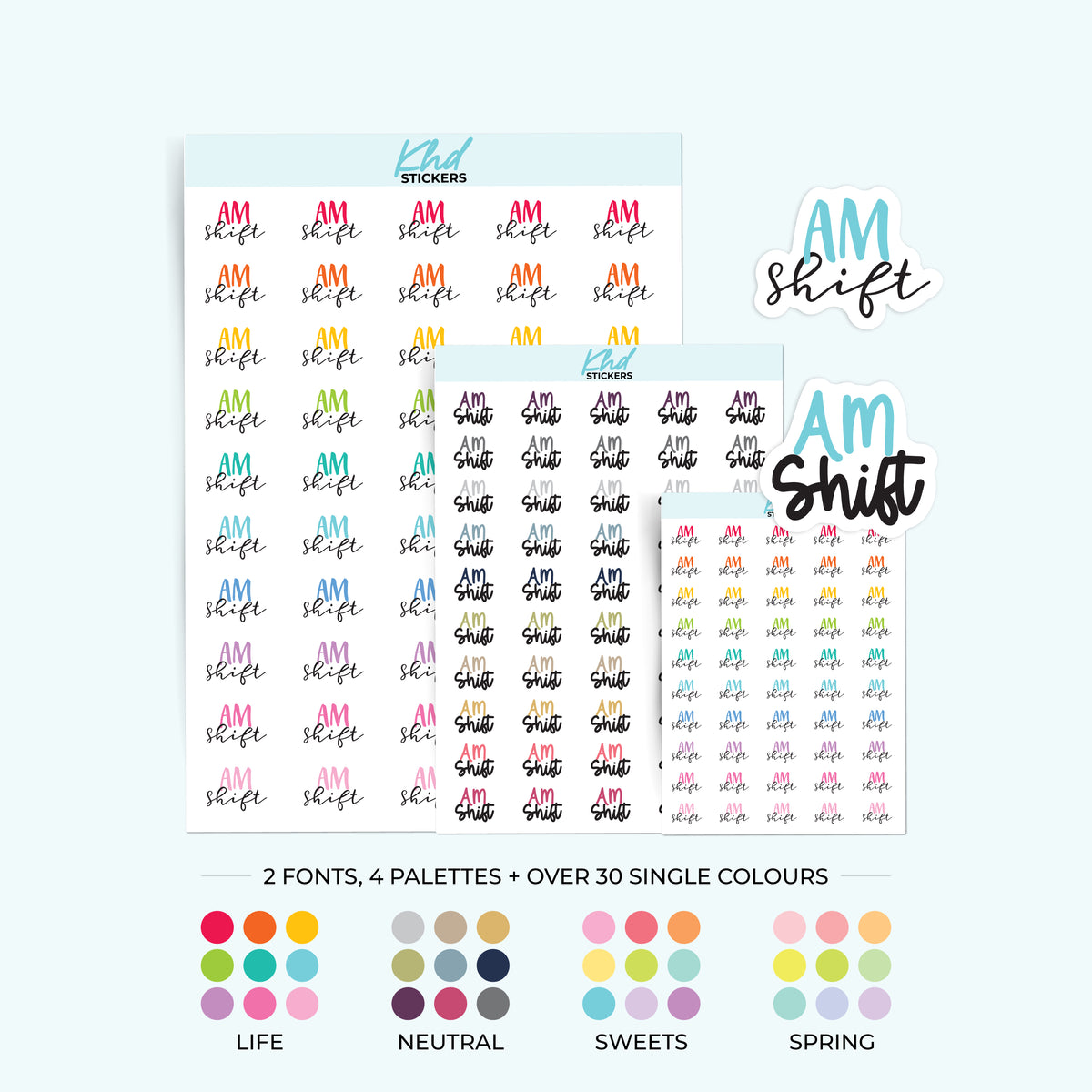 AM Shift Stickers – KHDStickers