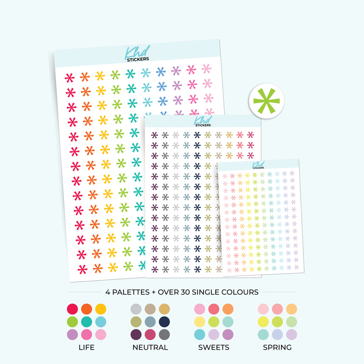 Asterisk Dot Stickers – KHDStickers