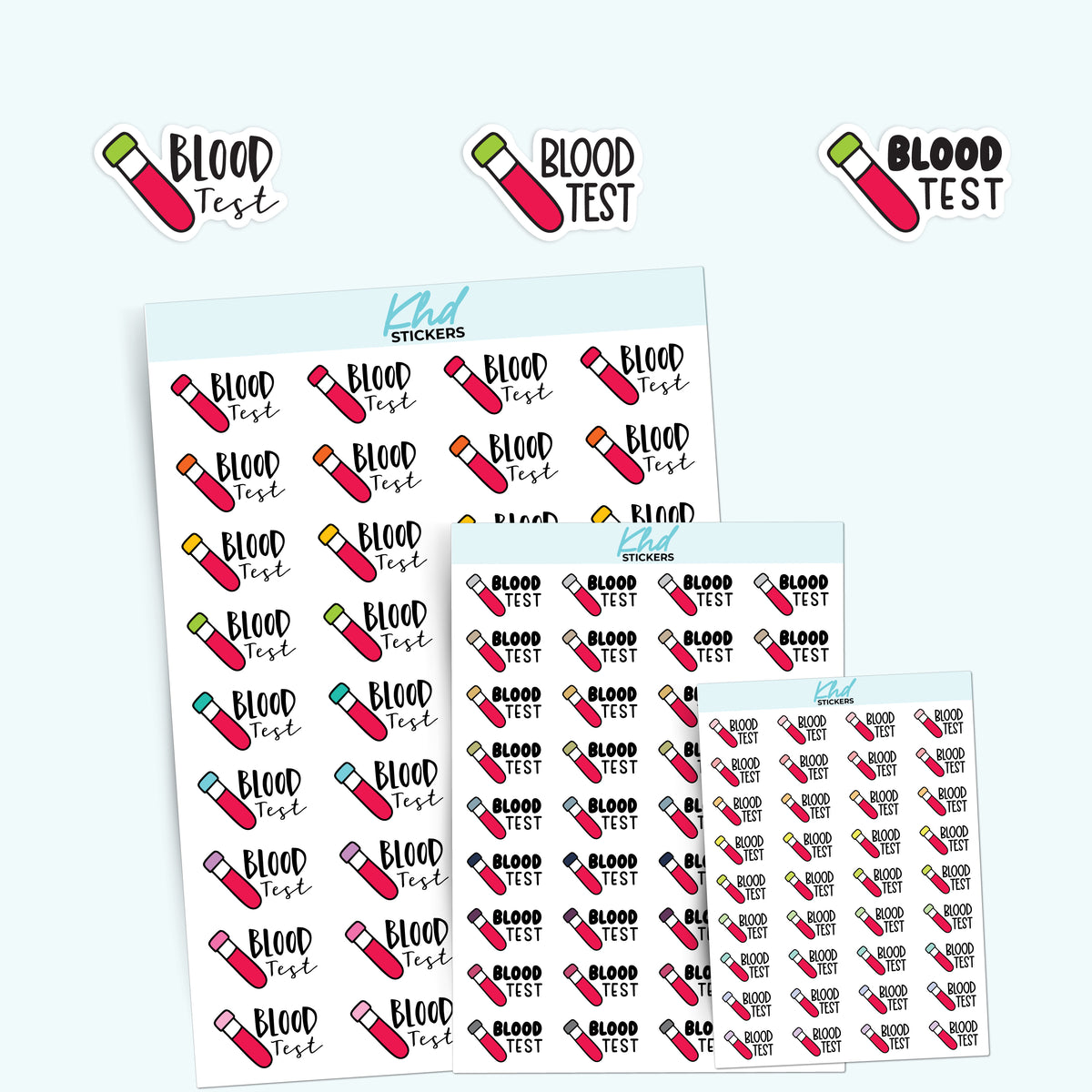 Blood Test Planner Stickers – KHDStickers